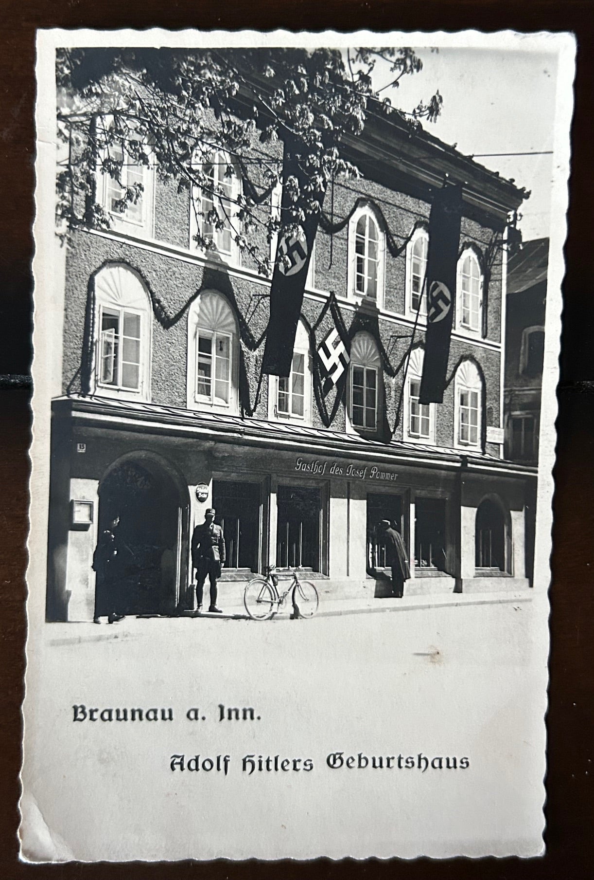 Hitler’s place of birth postcard - stamped – ABmilitaria